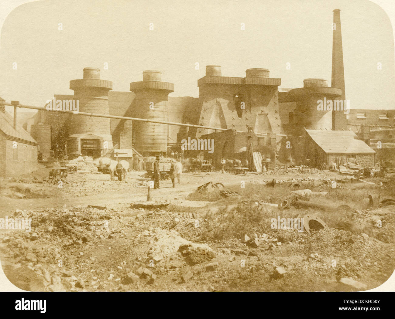 Blast furnace, Russell’s Hall, Dudley, West Midlands, 1859. Mr Mills ...