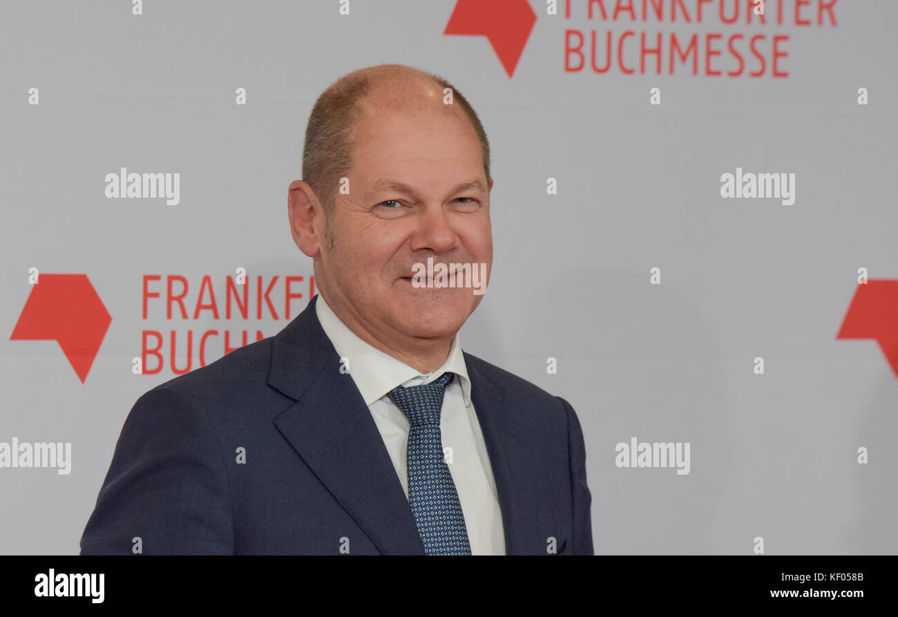 Frankfurt, Germany. 10th Oct, 2017. Olaf Scholz (* 1958), german ...