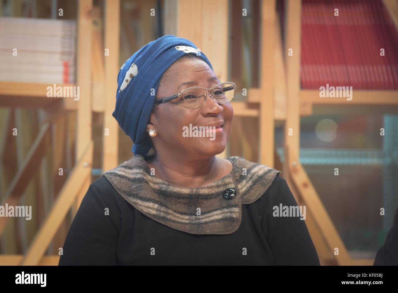 Frankfurt, Germany. 11th Oct, 2017. Monique Ilboudo (* 1959), author ...