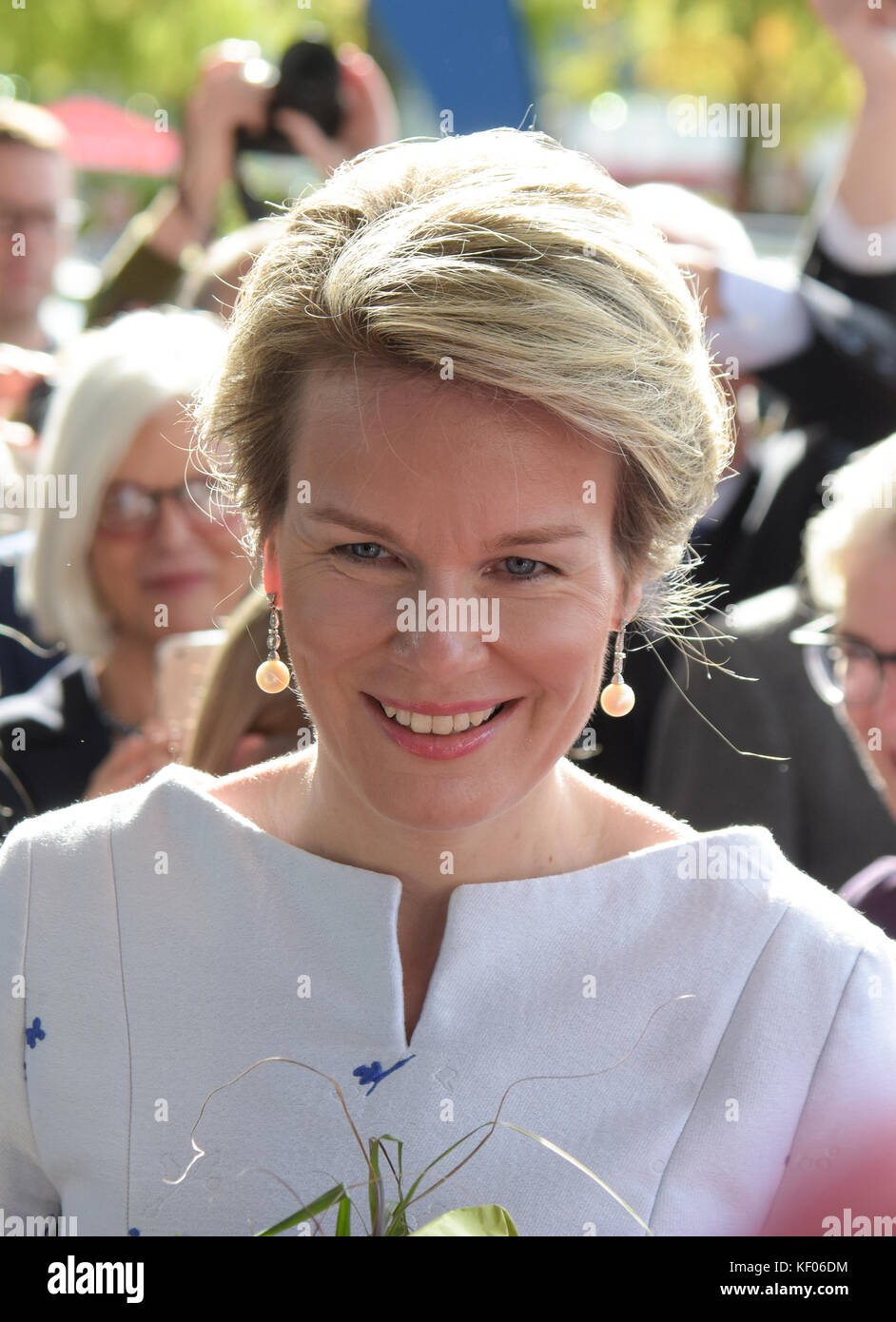 Frankfurt, Germany. 12th Oct. 2017. Her Majesty Queen Mathilde of ...