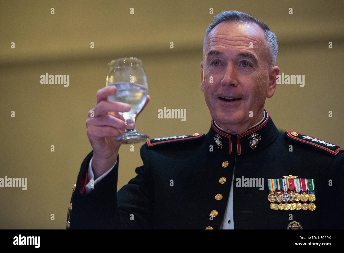 U.S. Joint Chiefs of Staff Chairman Joseph Dunford toasts during the U ...