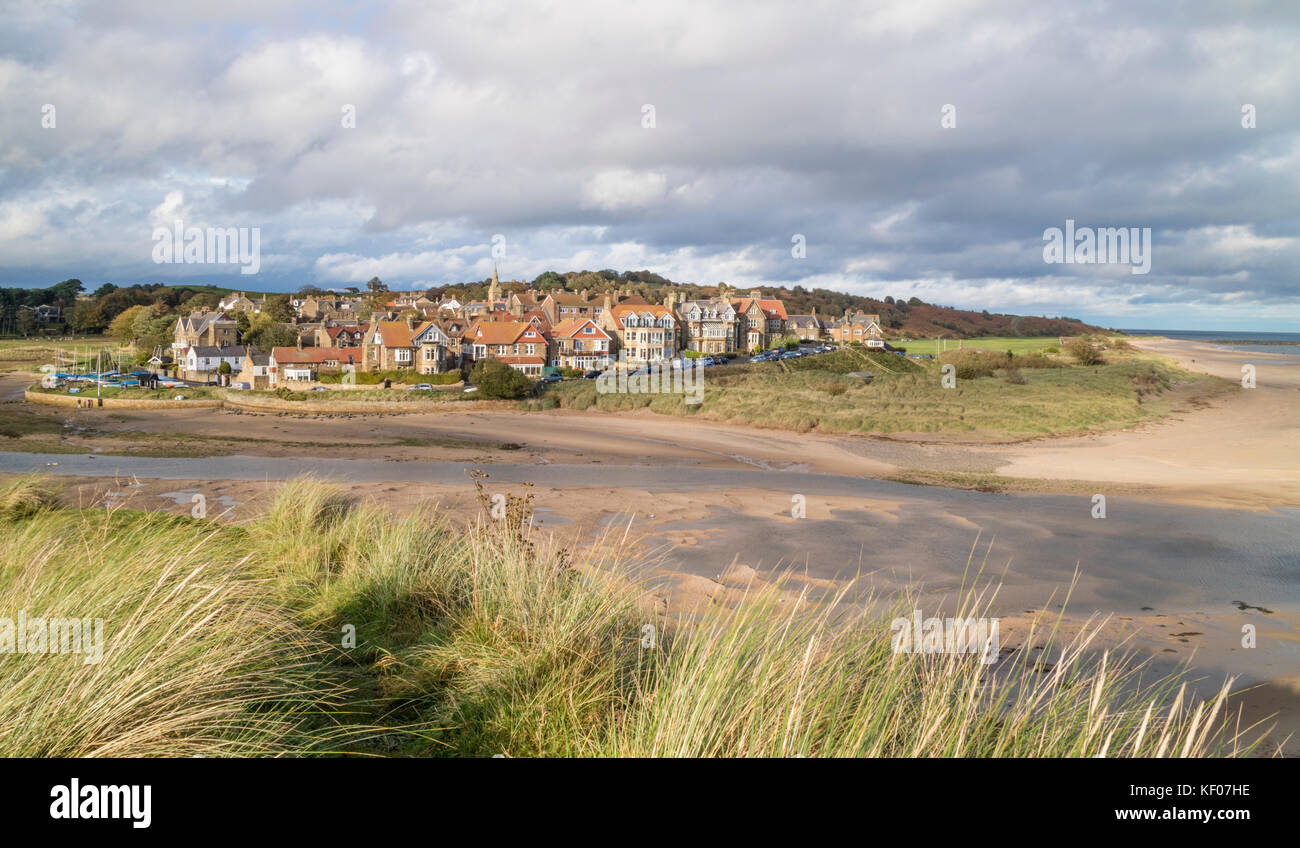 Alnmouth on the River Aln estuary, Northumberland, England, UK Stock ...