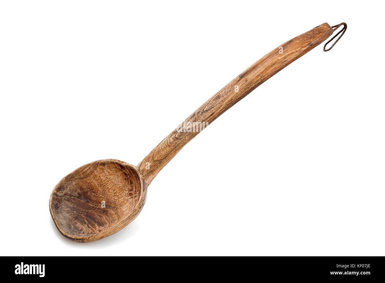 Old ladle isolated on white Stock Photo - Alamy
