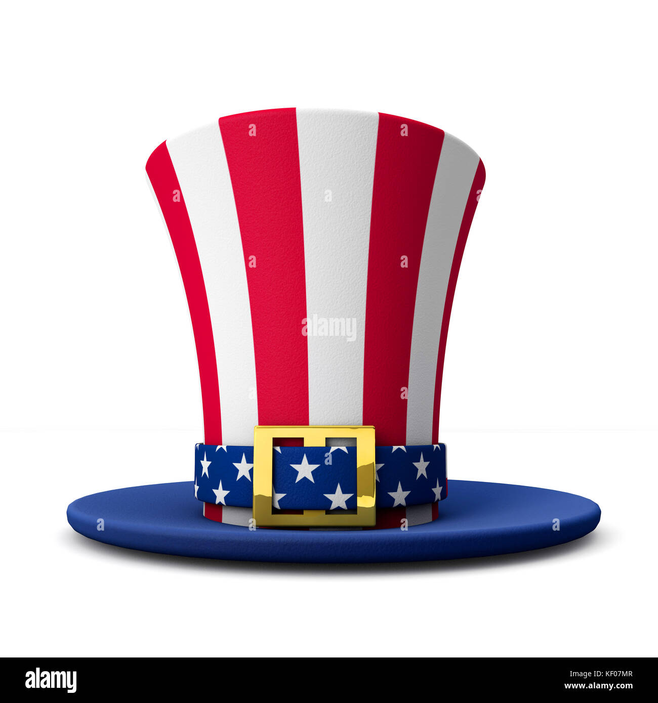 United States Uncle Sam stars and stripes hat. 3D Rendering Stock Photo ...
