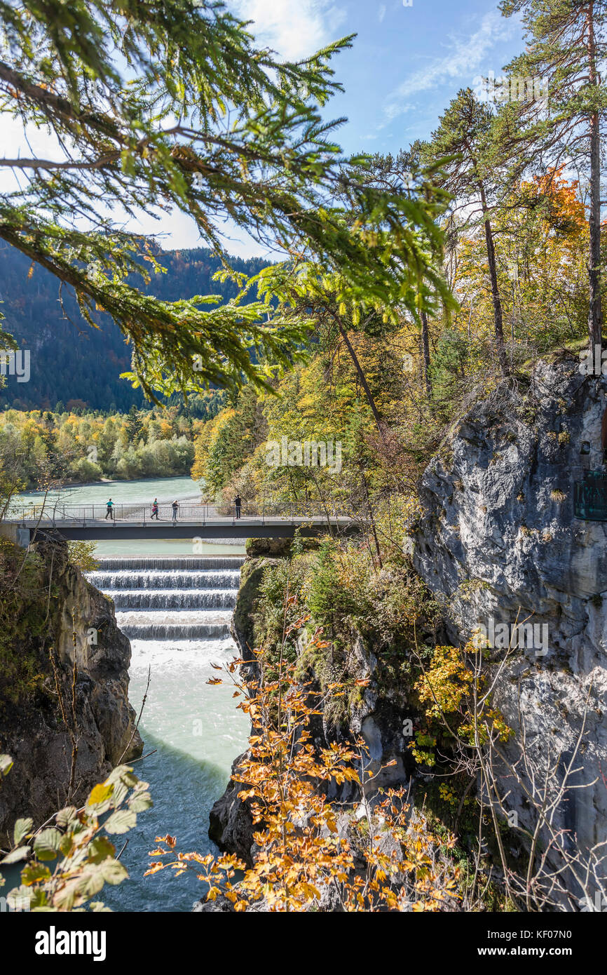 view at the river Lech and the famous 'Lechfall' Stock Photo - Alamy