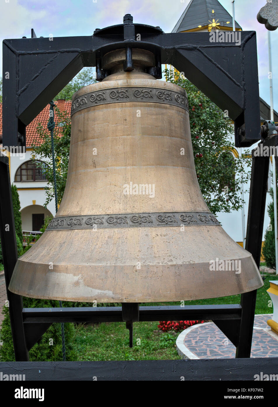 Big bronze bell in monastery in Serbia Stock Photo - Alamy