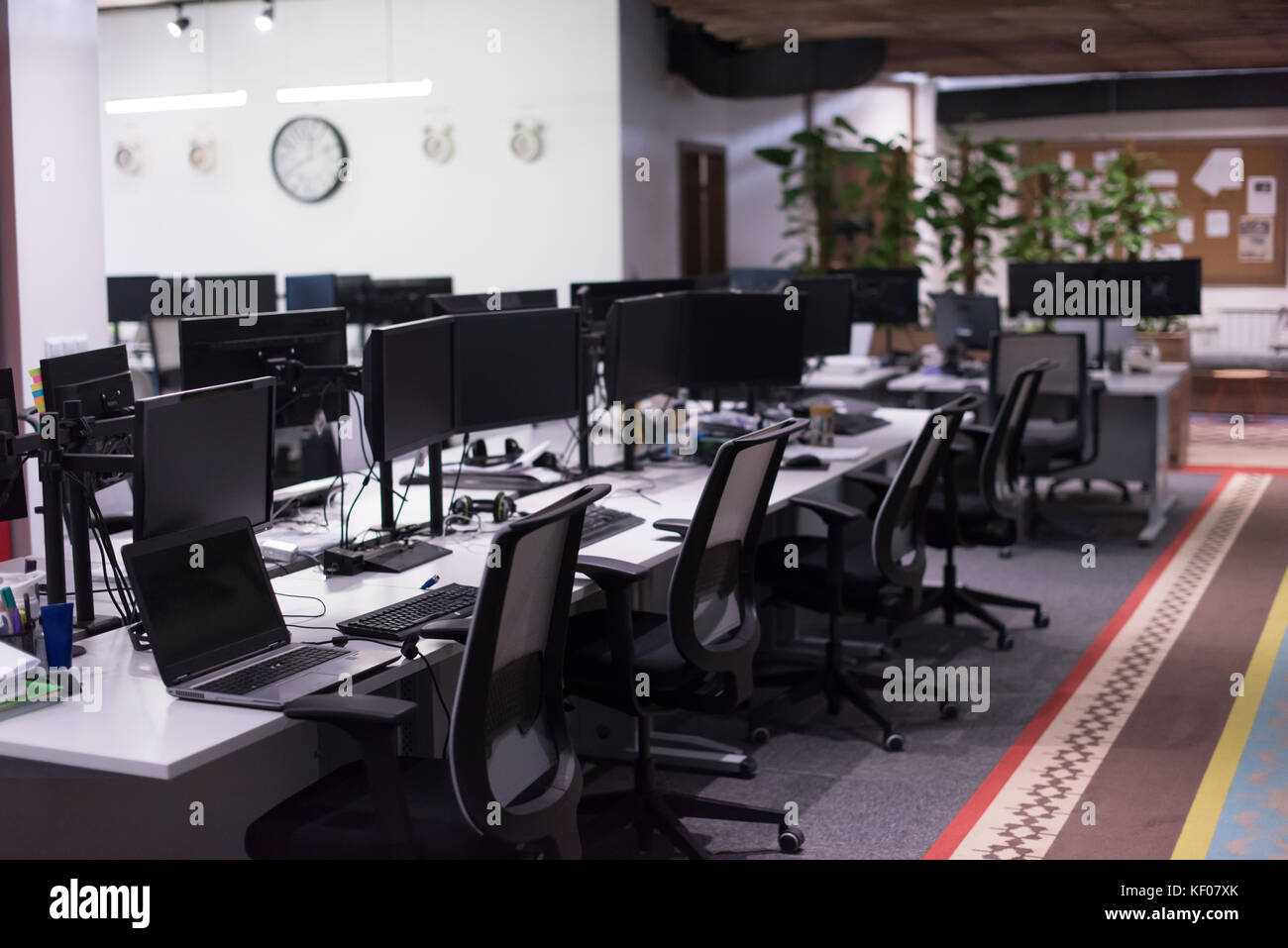 Empty Modern Open Plan Office Stock Photo - Alamy