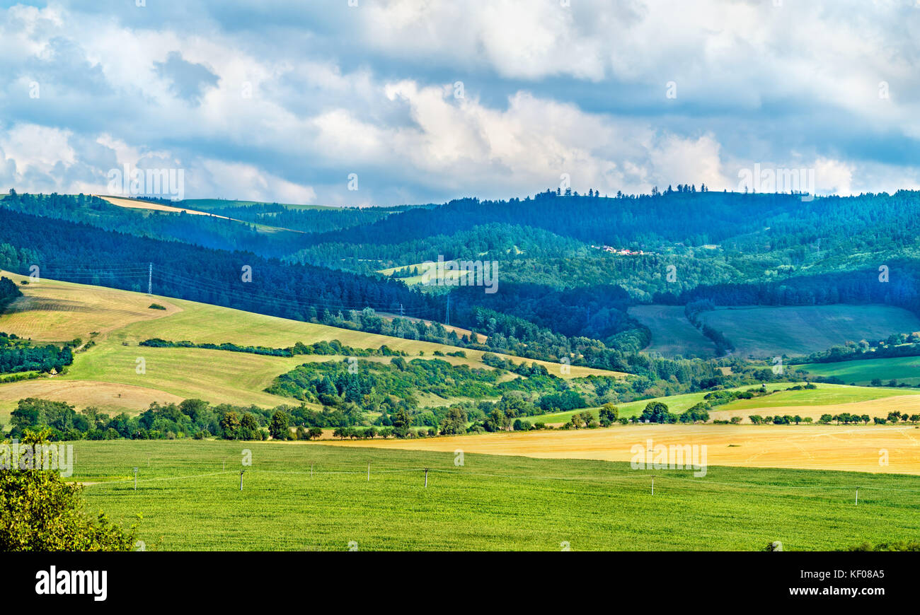 Rural landscape of Slovakia at Spis Castle Stock Photo - Alamy