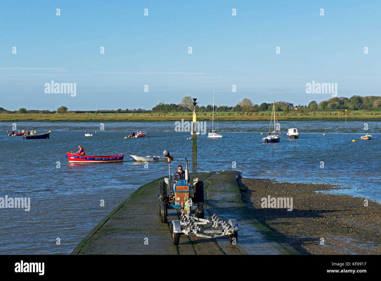 Tractor for launching boats hi-res stock photography and images - Alamy