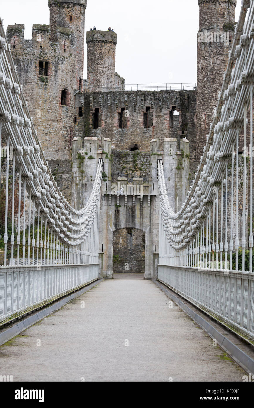 Conwy Suspension Bridge Stock Photo - Alamy