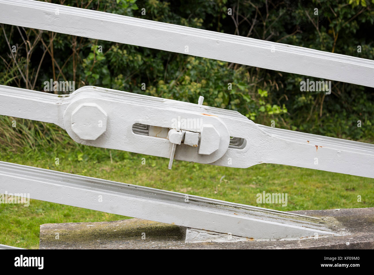 Conwy Suspension Bridge wrought iron suspension chains detail Stock ...