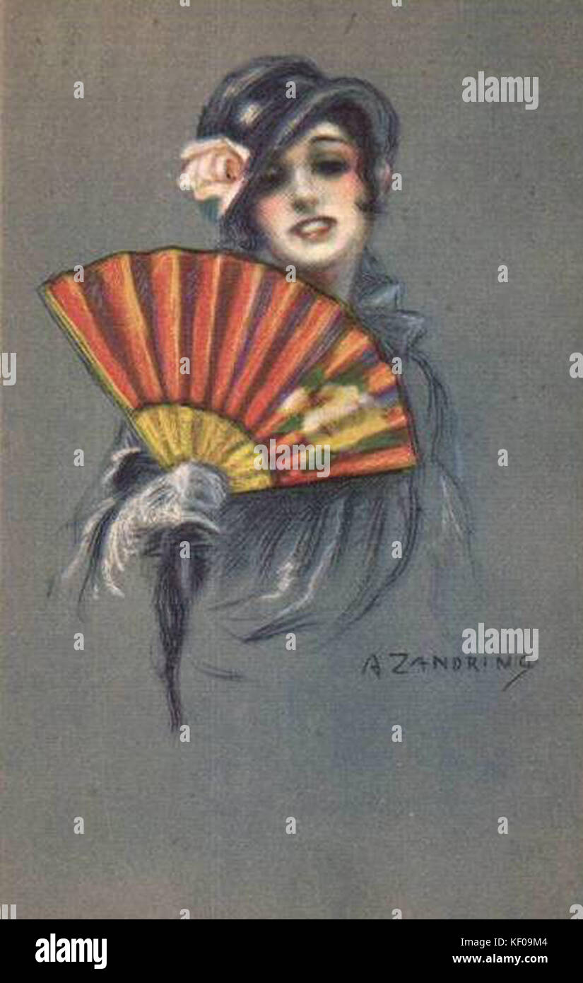 Illustrative portrait lady vintage hi-res stock photography and images ...