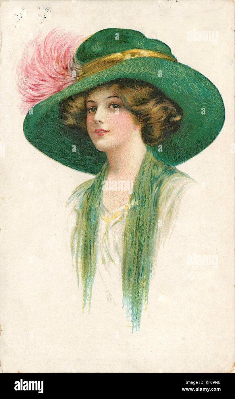 illustrative portrait of a lady vintage Stock Photo - Alamy