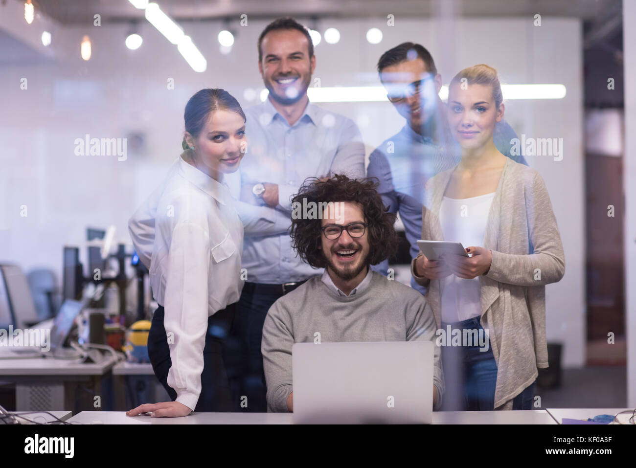 Portrait Of Successful Business people Entrepreneur At Busy startup ...