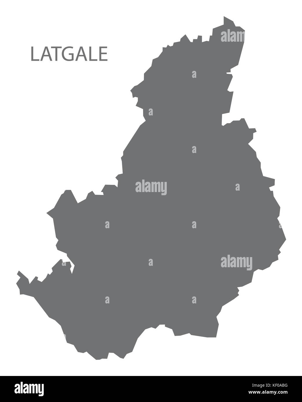 Latgale administrative division map of Latvia grey illustration ...