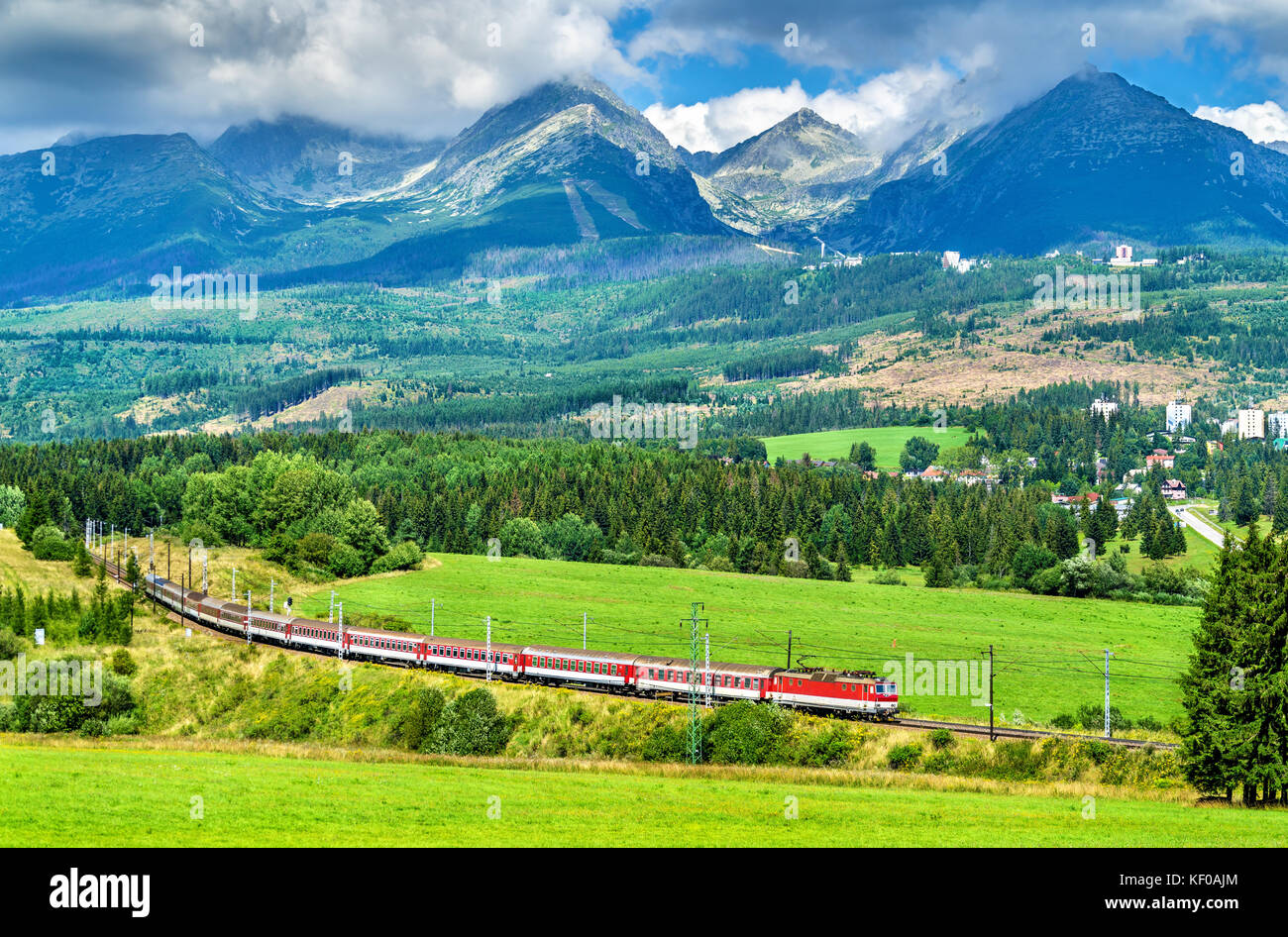 Beautiful blue passenger train hi-res stock photography and images - Alamy