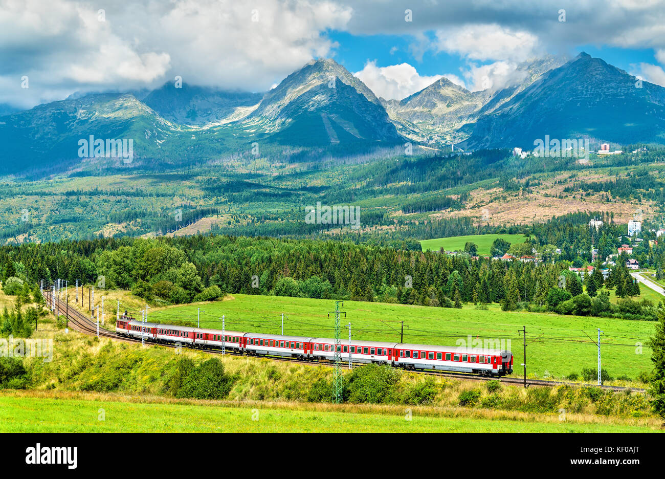 Beautiful blue passenger train hi-res stock photography and images - Alamy
