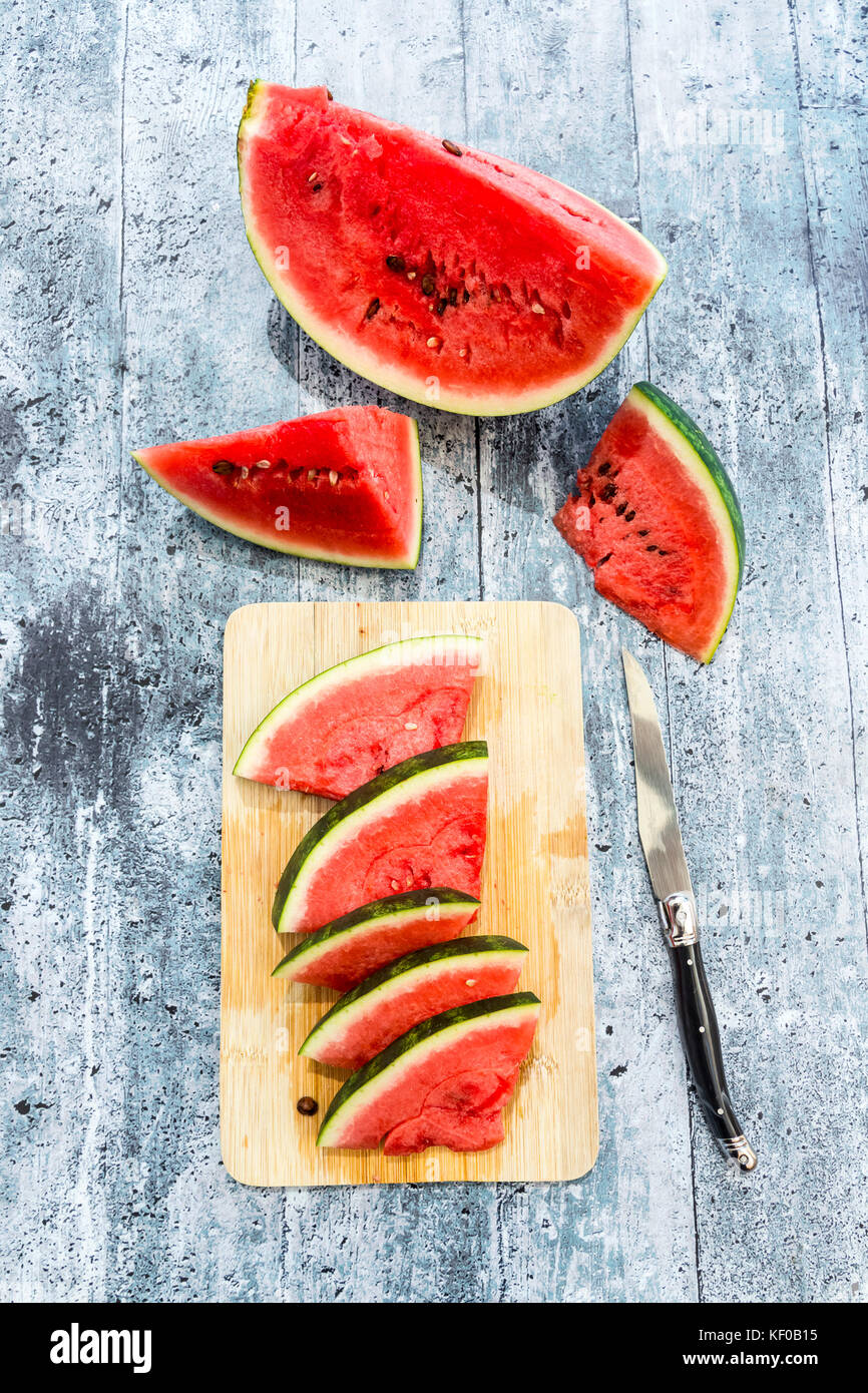 Overhead shot watermelon slices hi-res stock photography and images - Alamy