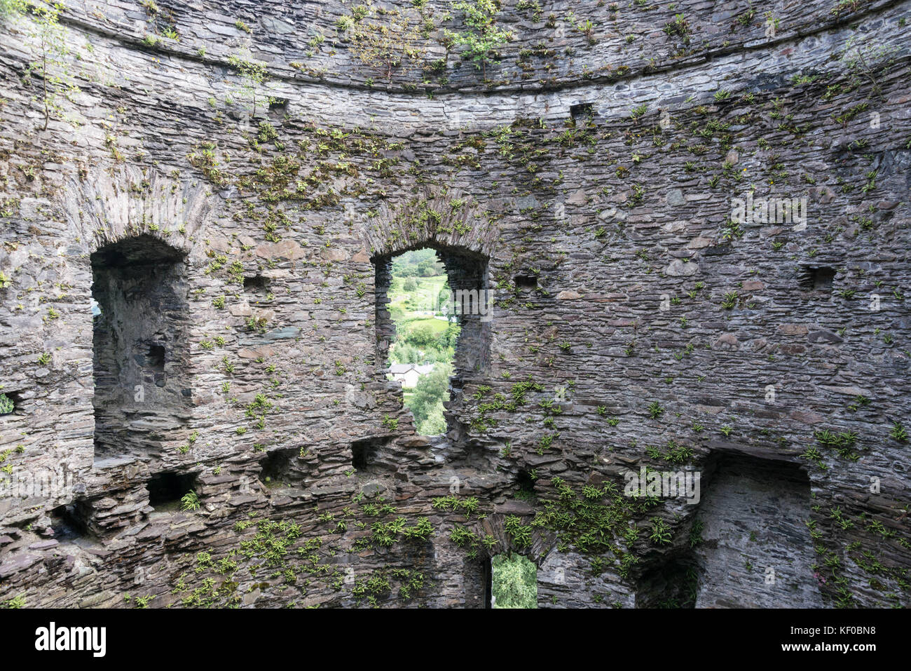 The interior of Dolbadarn Castle, a 13th century castle inLlanberis ...