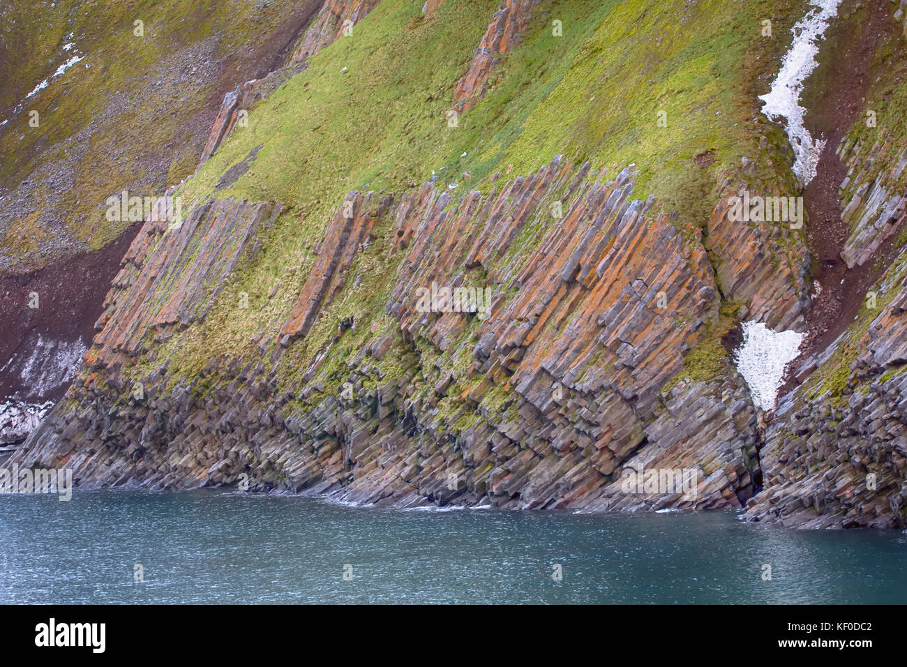 Science of Earth. Descriptive material on Geology. Basaltic columnar ...