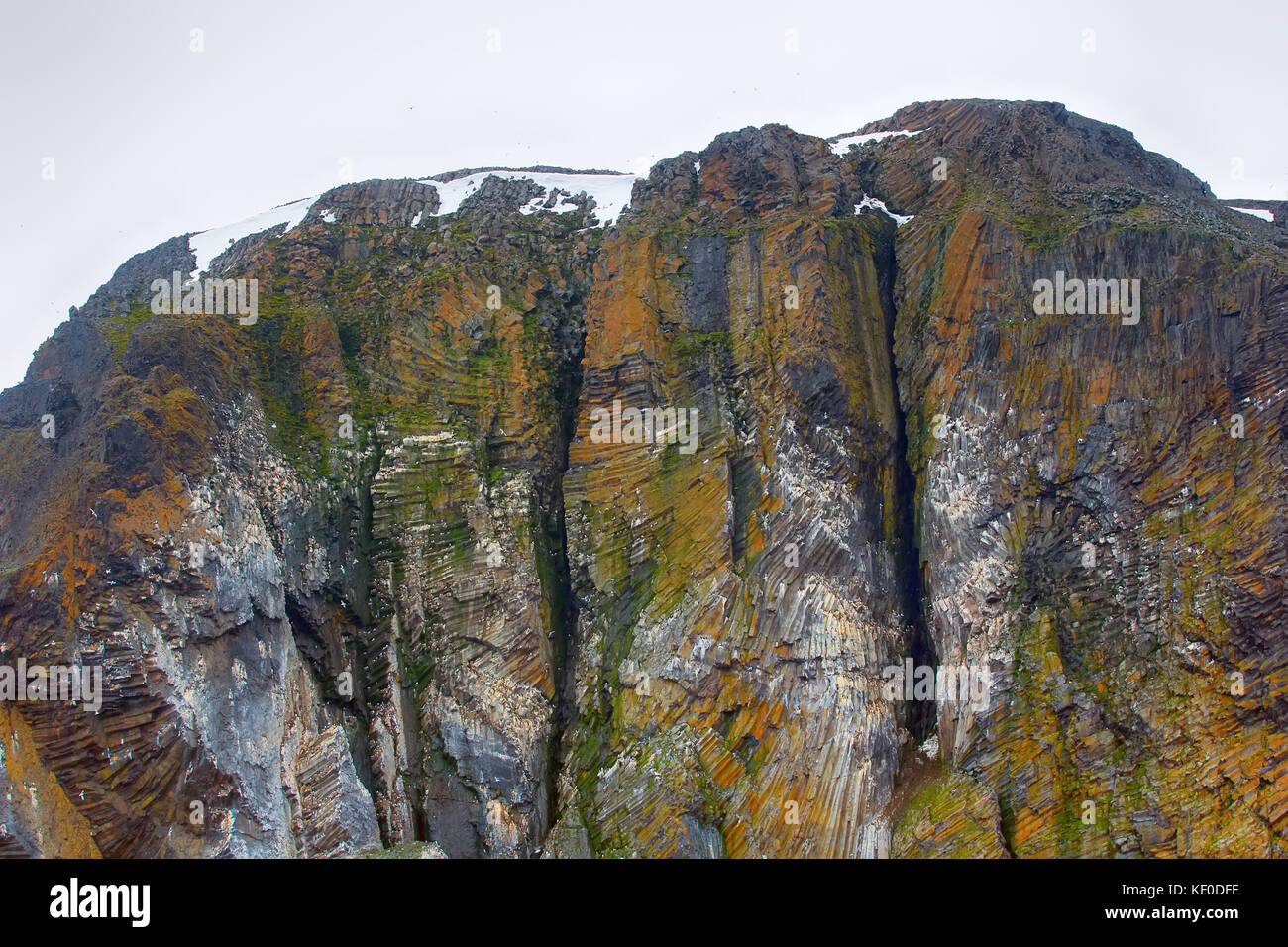 Science of Earth. Geology. Basaltic columnar jointing, igneous rock ...