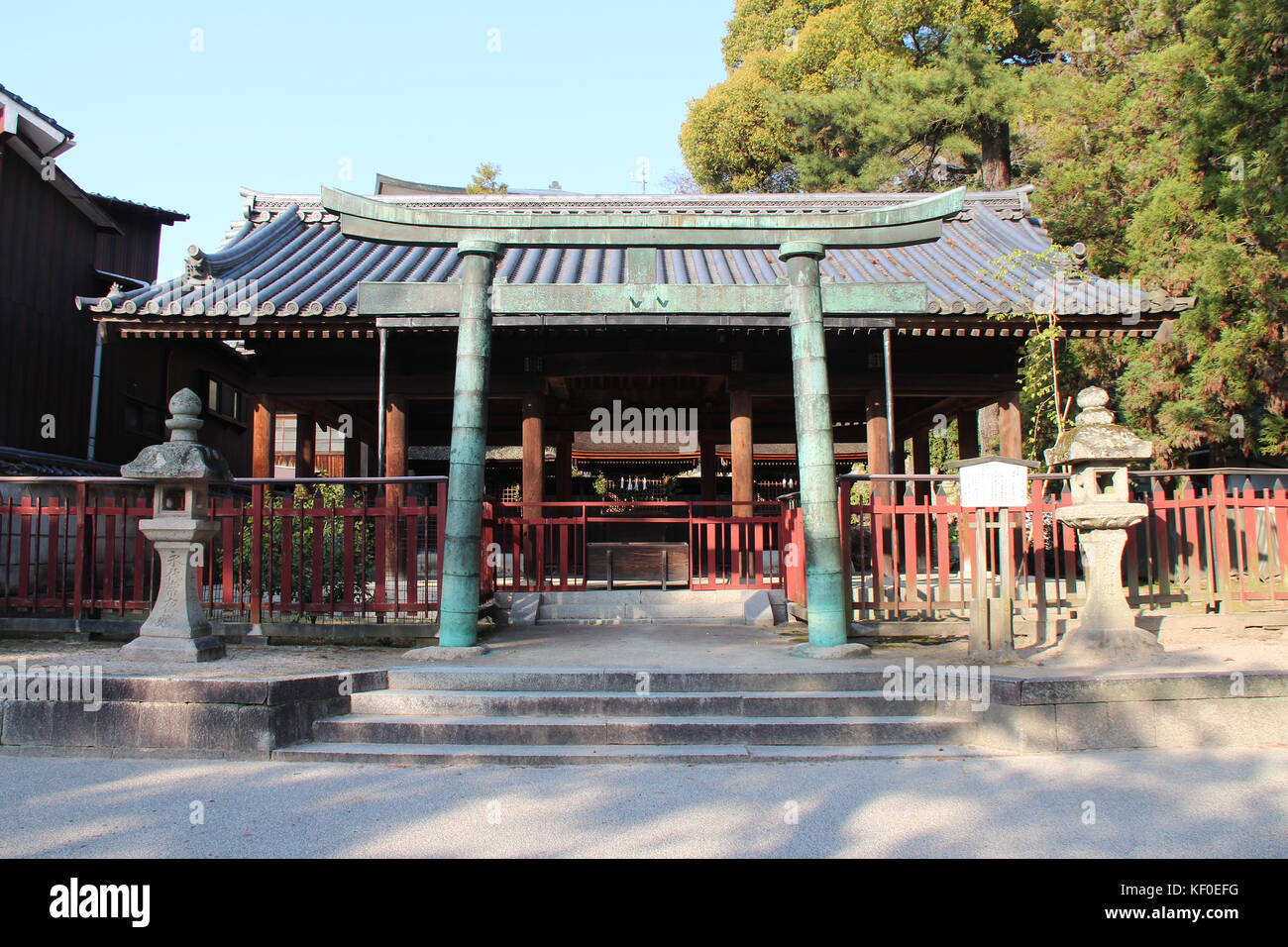 Shintoist temple (Sannou shrine) in Miyajima (Japan Stock Photo - Alamy