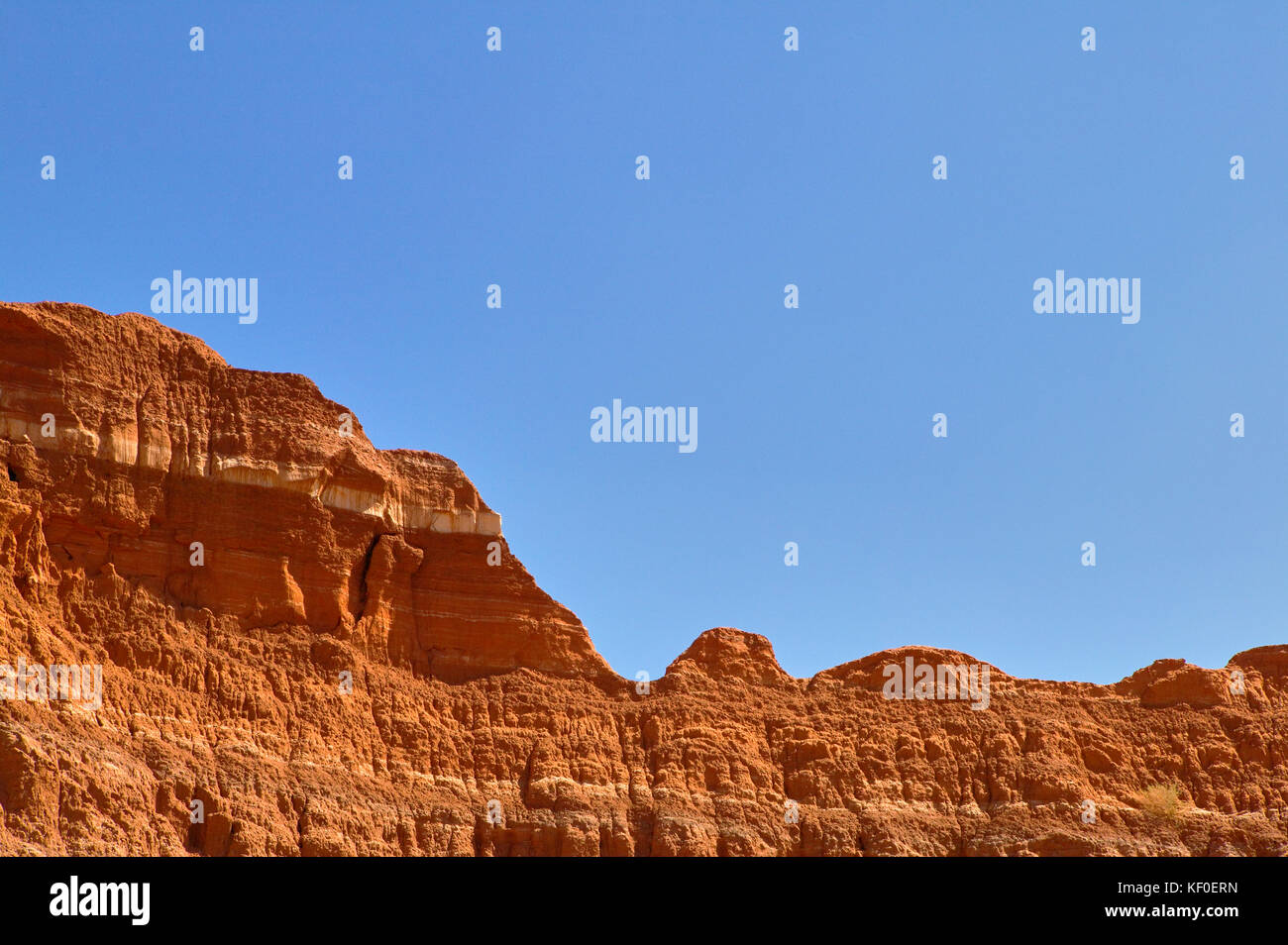 Barren rocks against clear blue sky in Palo Duro Canyon, Texas, USA ...