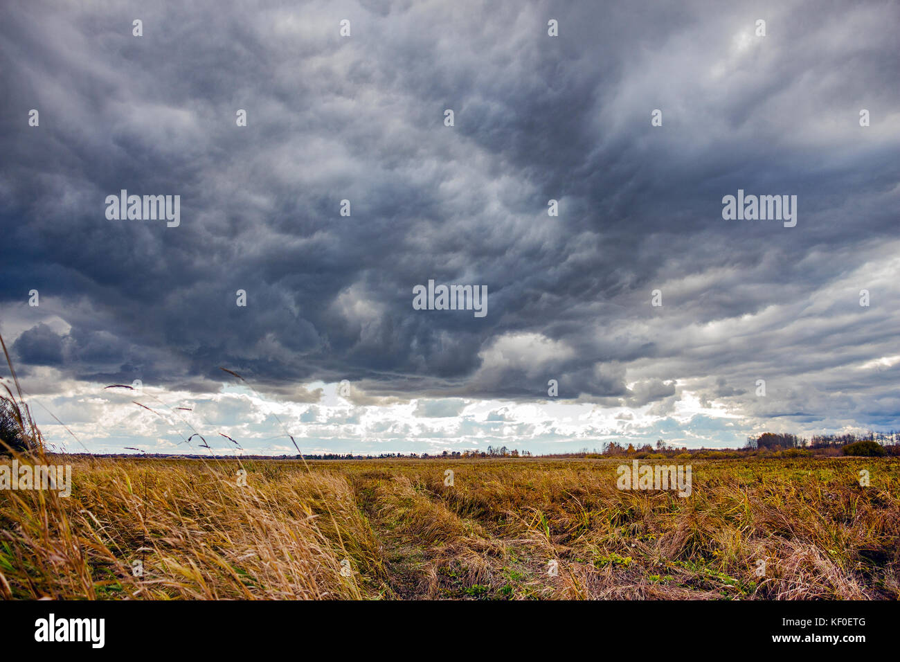 Dramatic Landscape with storm clouds Stock Photo - Alamy