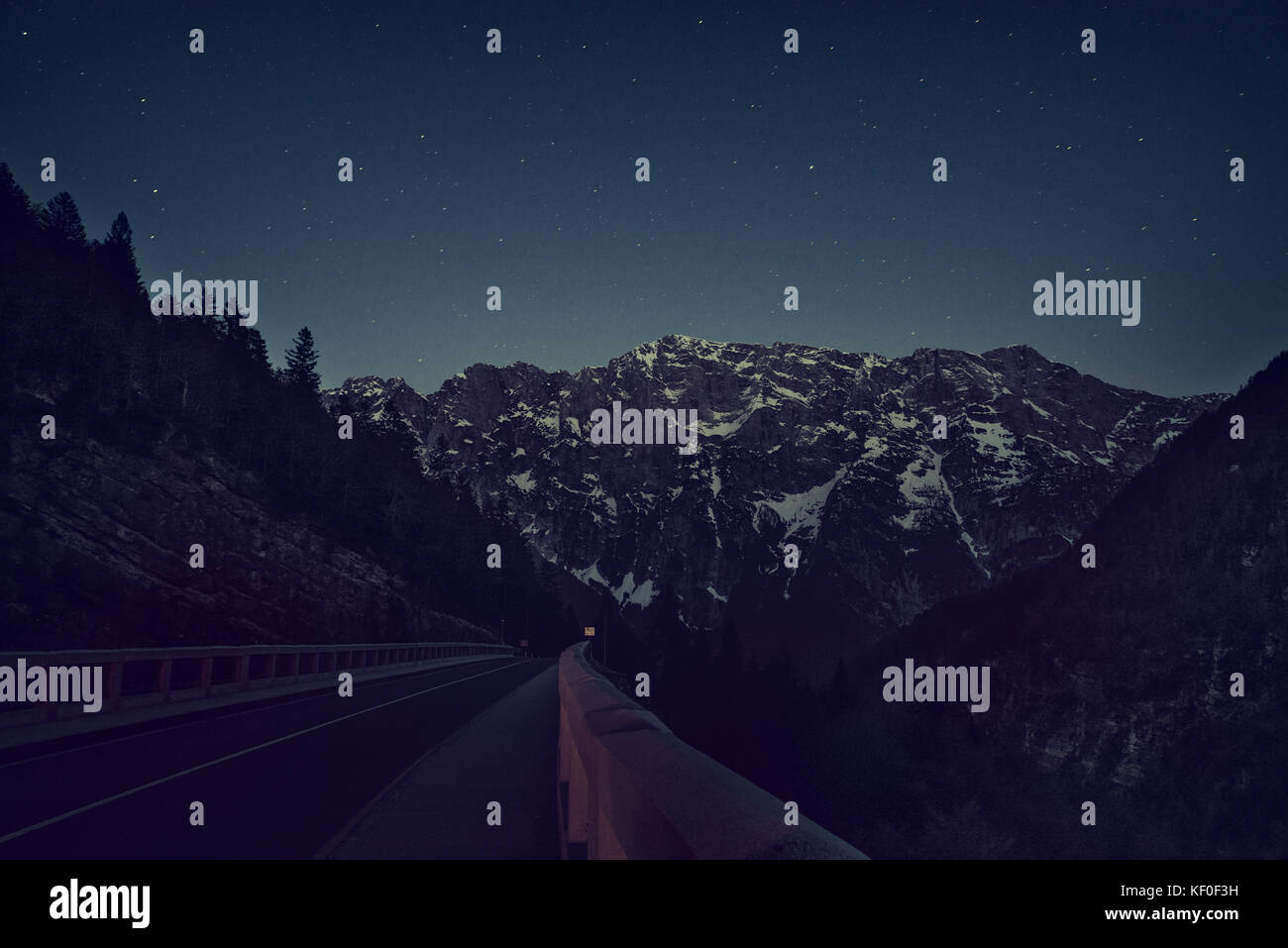 Slovenia, Bovec, starry sky at night near Soca river Stock Photo - Alamy