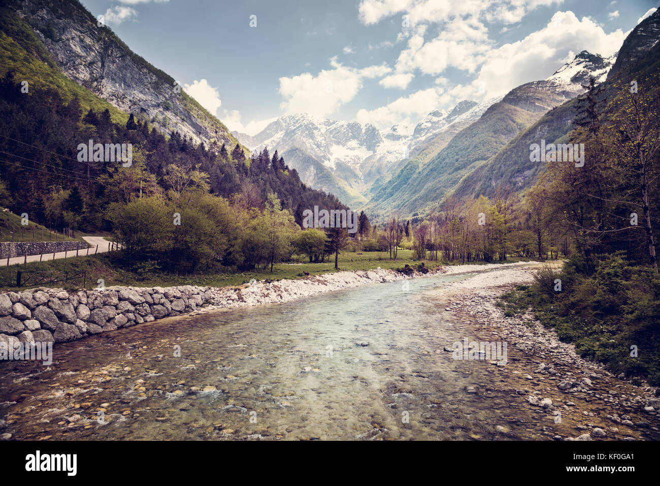 Slovenia, Bovec, Soca river Stock Photo - Alamy