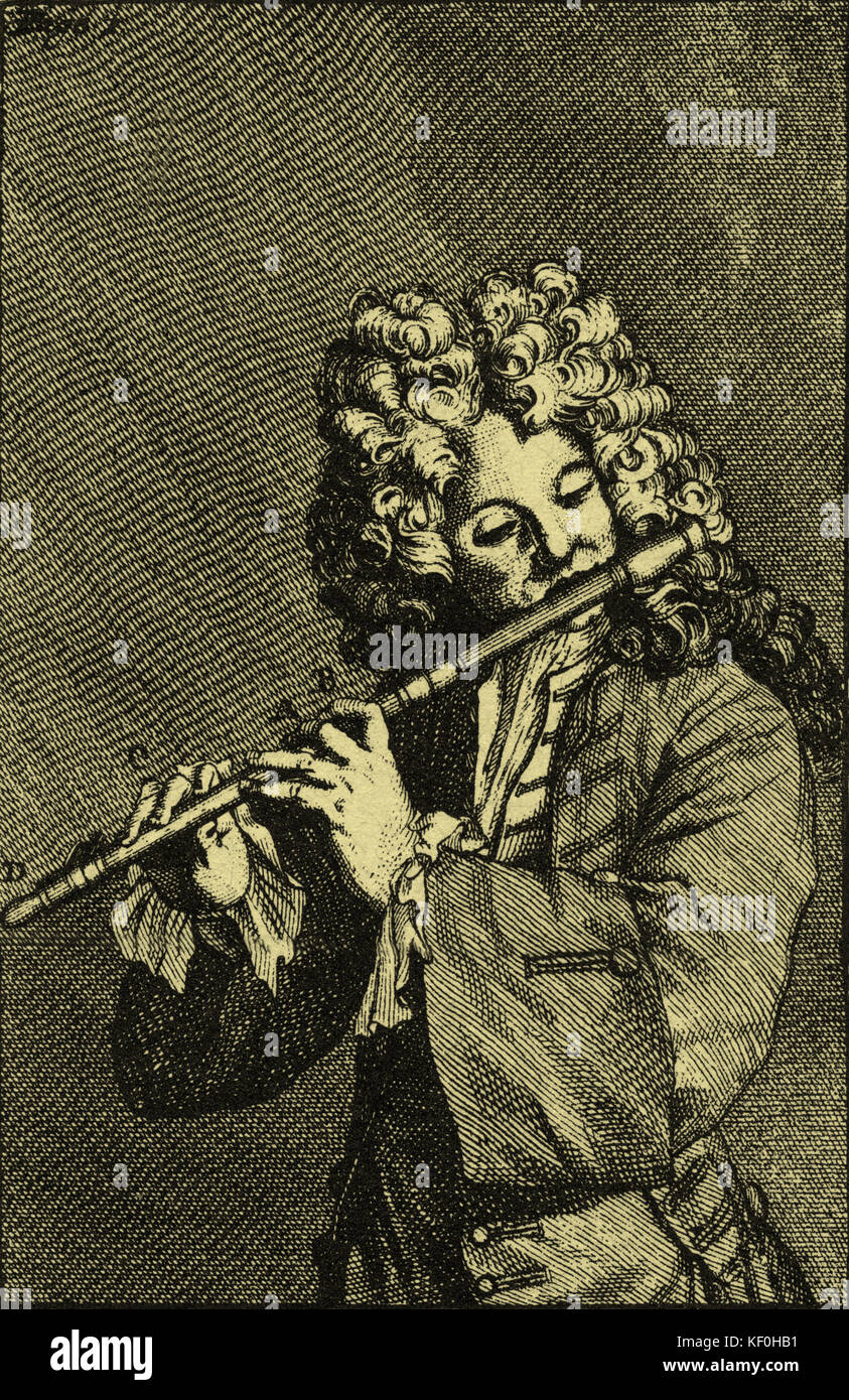 Jacques Hotteterre le Romain, Flute player to the king under Louis XIV ...