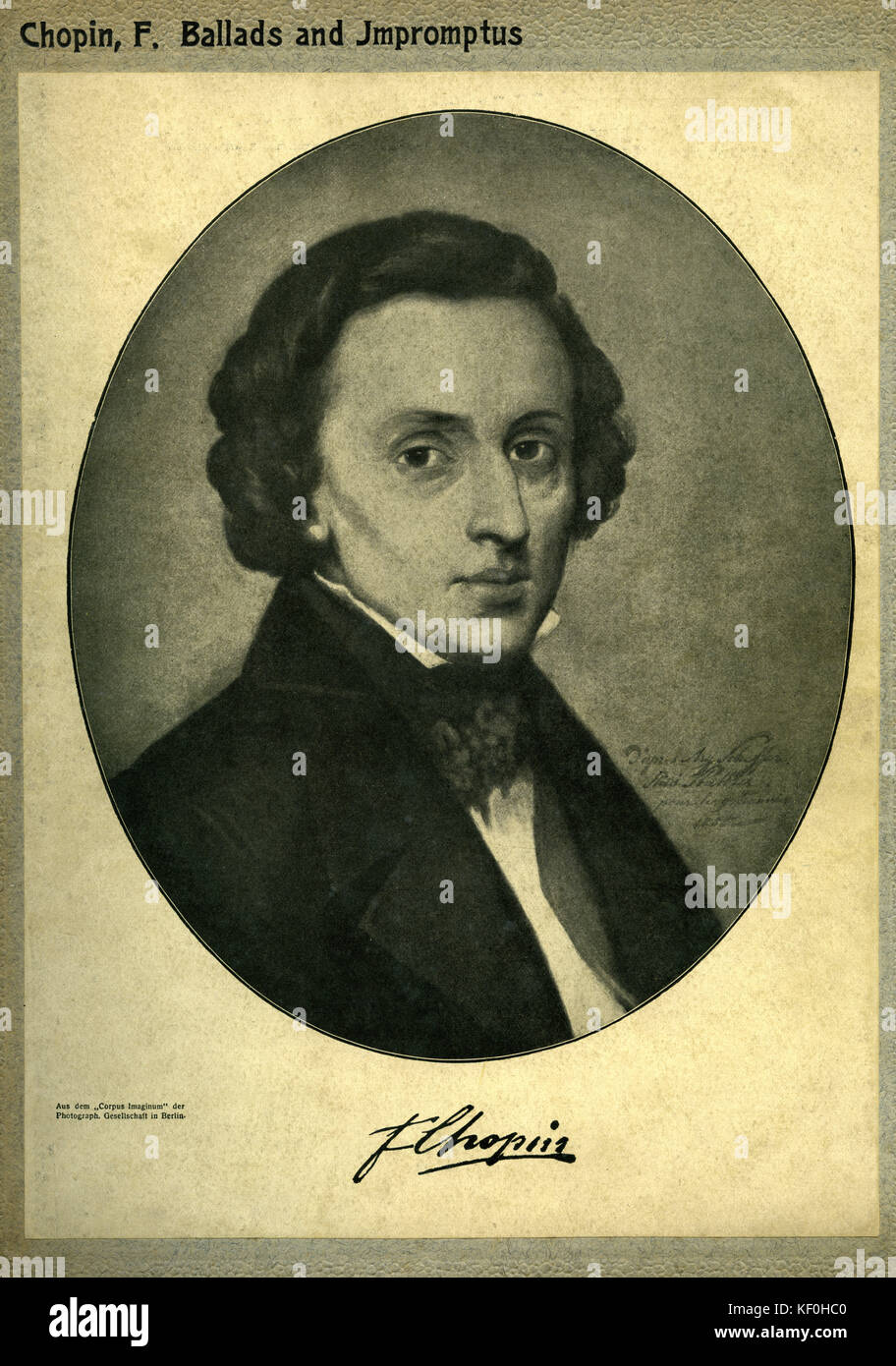 Frederic Chopin 's 'Ballads and Impromptus', score cover, published by ...