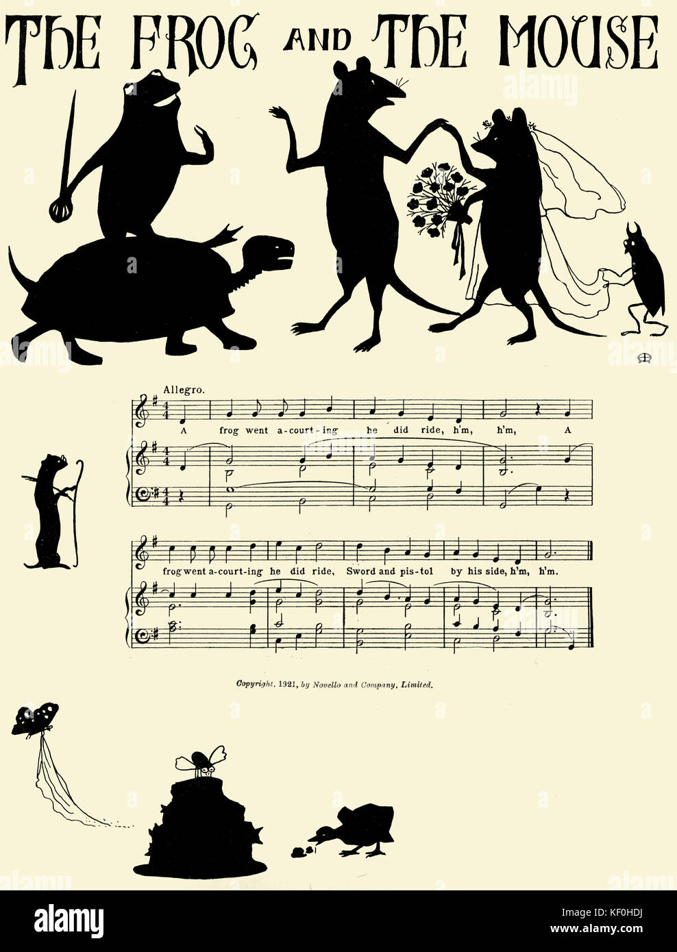 Cecil J. Sharp 's 'The Frog and the Mouse' from 'Nursery Songs from the ...