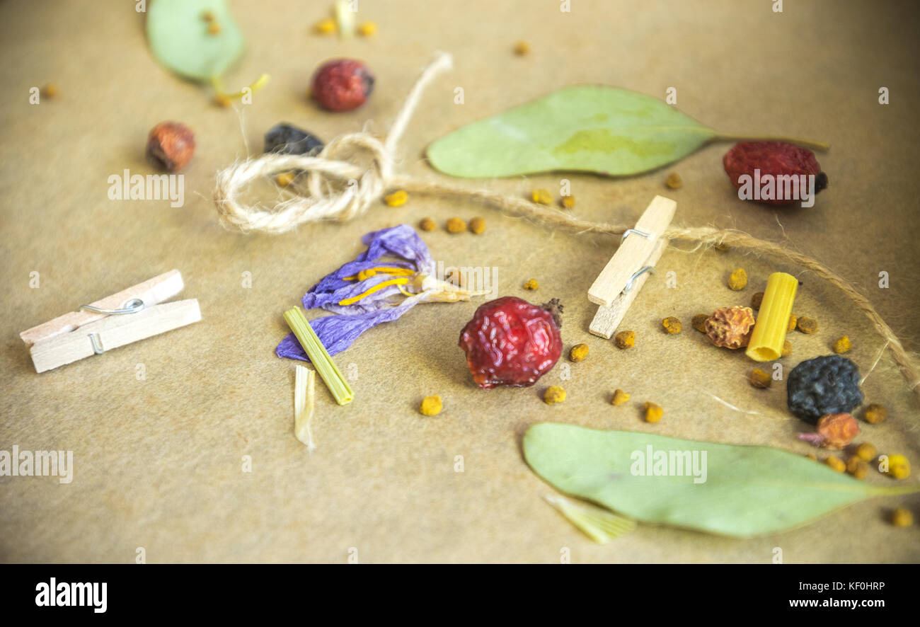 a lot of small details and thinks on paper background Stock Photo - Alamy