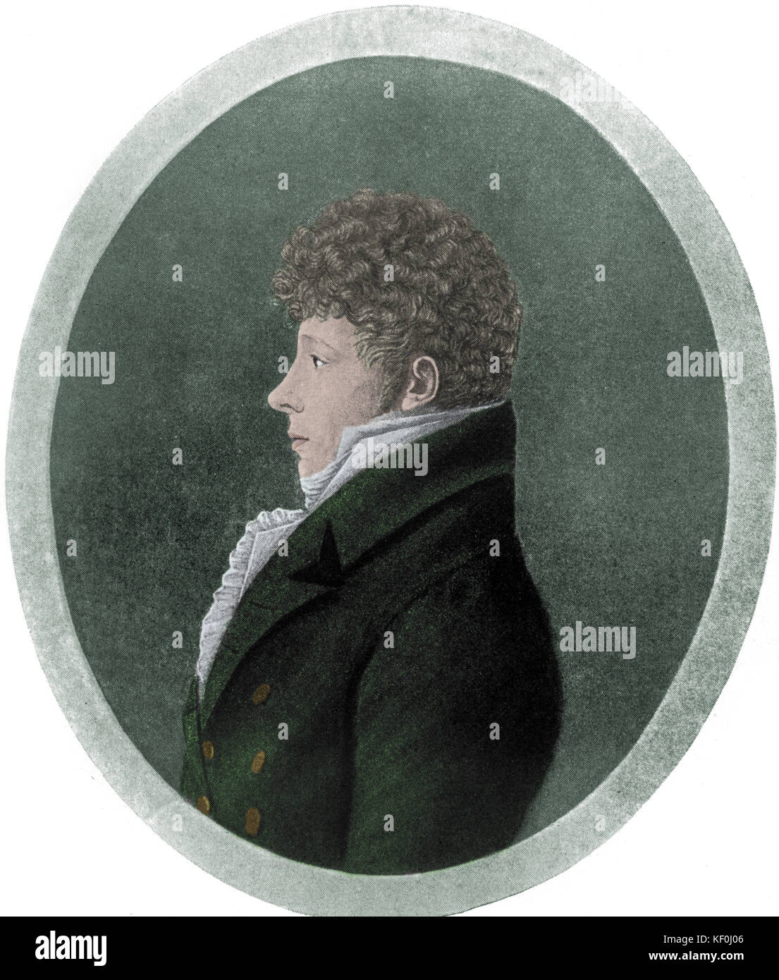 CHERUBINI, Luigi Italian Composer, 1760-1842. Colourised version Stock ...