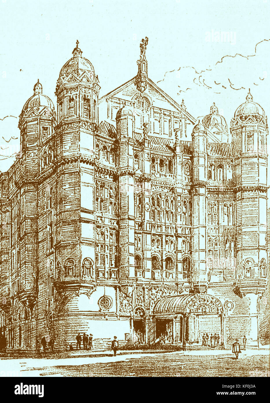Royal English Opera House, (now the Palace Theatre), 1891. Artist's ...
