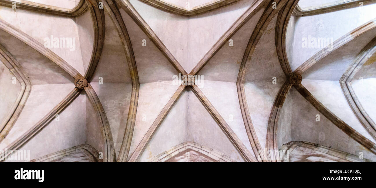 medieval gothic ceiling on old castle Stock Photo - Alamy