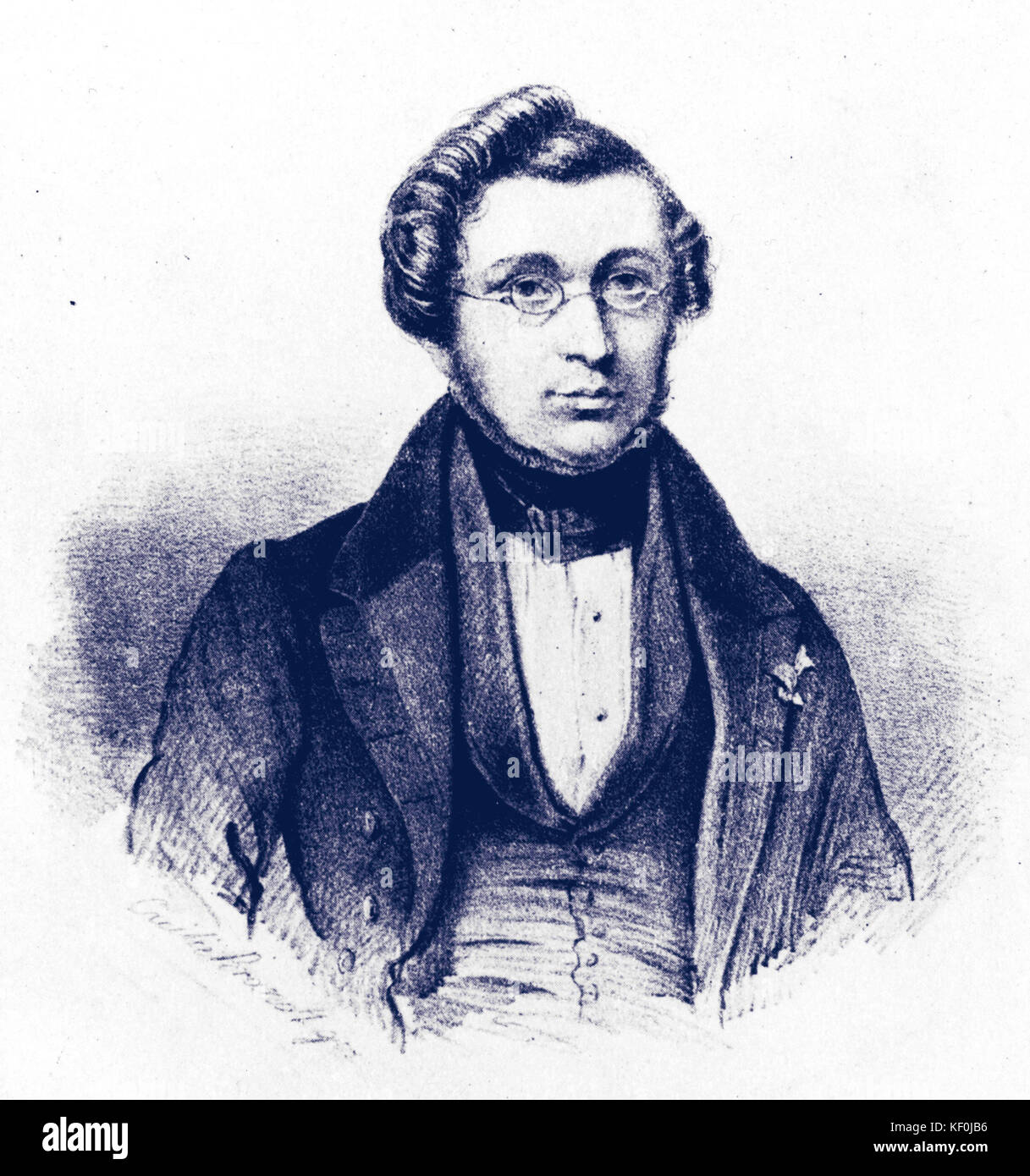 Adolph Charles ADAM - portrait of French composer. 1803-1856 Stock ...