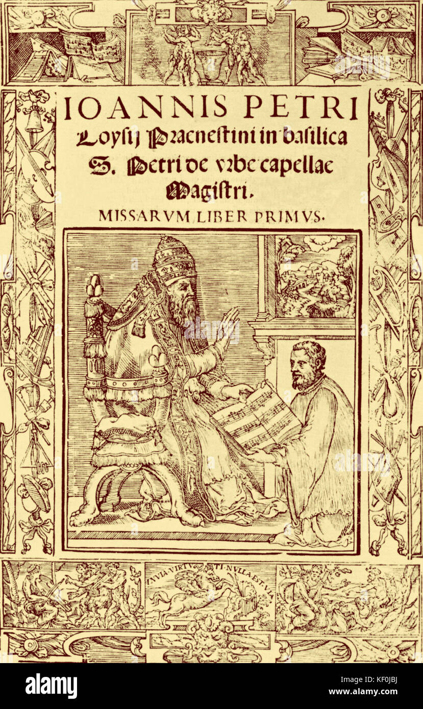 Giovanni Pierluigi da Palestina giving his work 'Missa Liber Primus' to ...