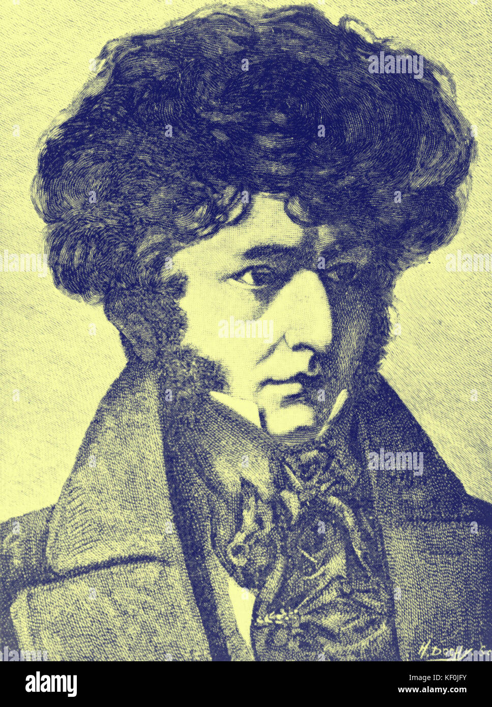Berlioz, Hector (1803-1869). French composer Portrait Stock Photo - Alamy