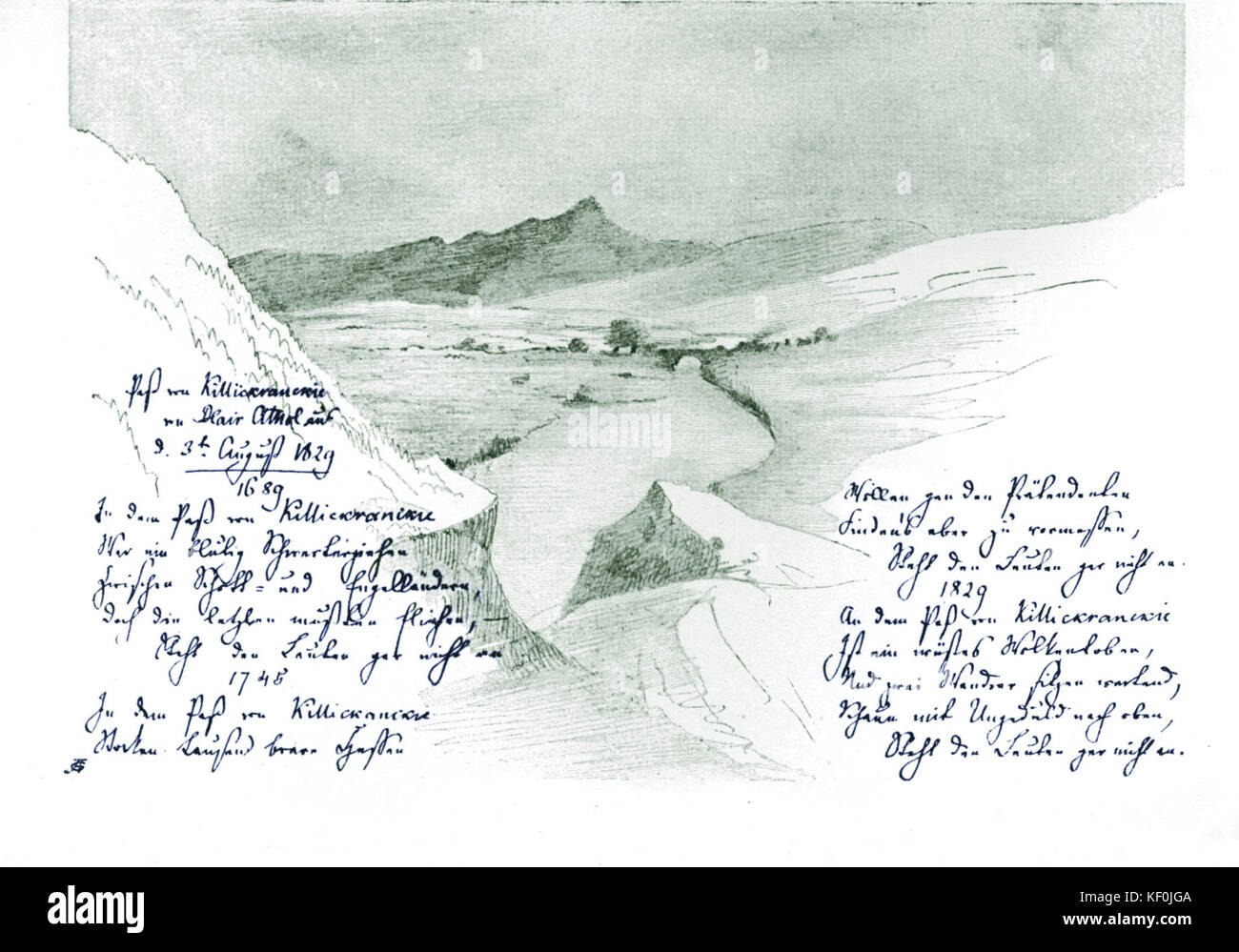 Felix Mendelssohn's Scottish drawing 1829 surrounded by notes from ...