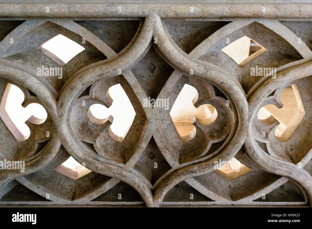 medieval decorative cement fence Stock Photo - Alamy
