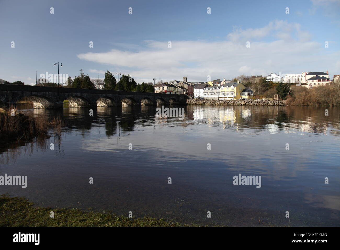 Killorglin Bridge, Co. Kerry, Ireland. Home of Puck Fair. River Laune ...