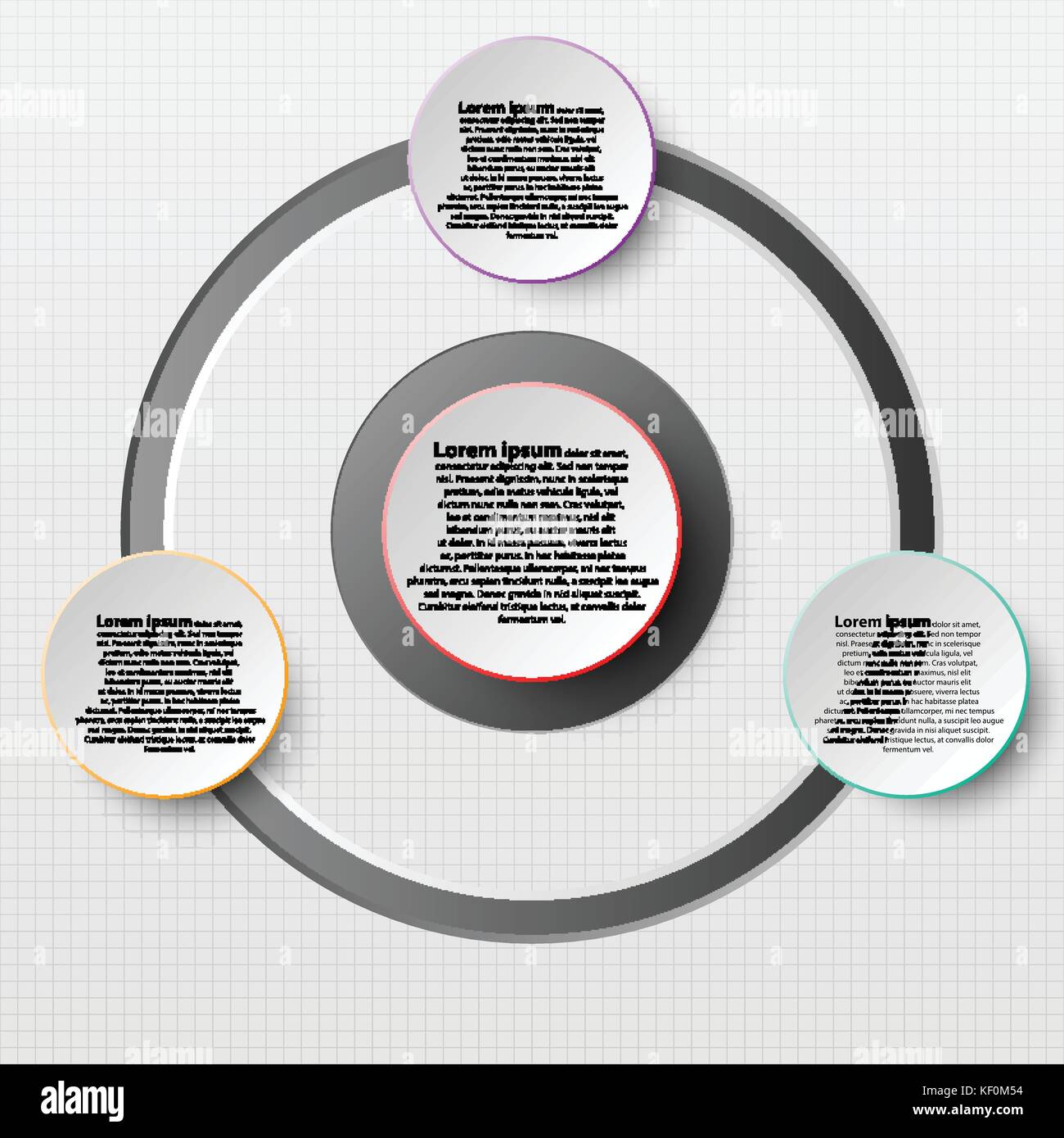 Paper Circle with colorful edge on drop shadow for website presentation ...