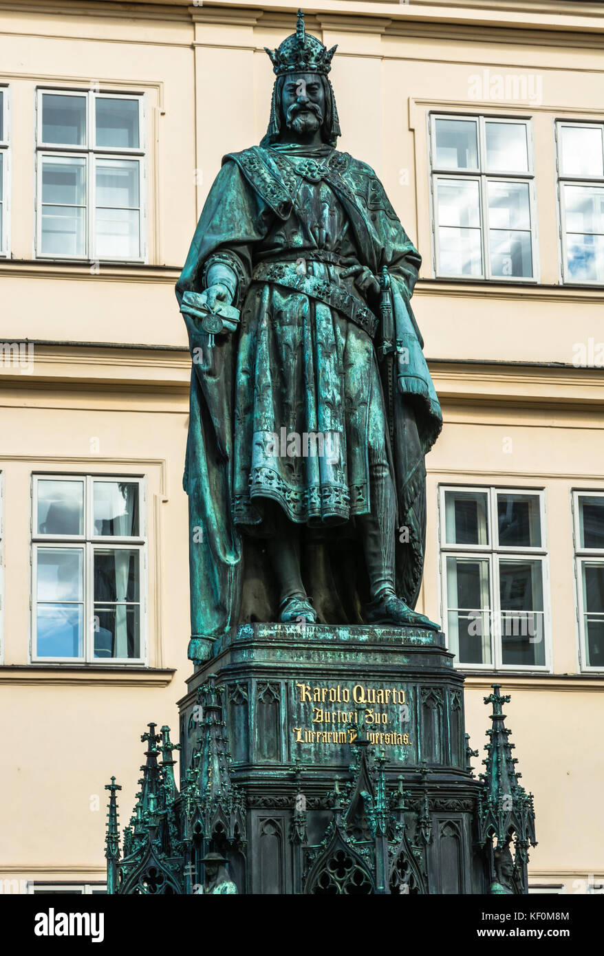 Prague, Czech Republic: Statue of Emperor Charles IV, the Holy Roman ...