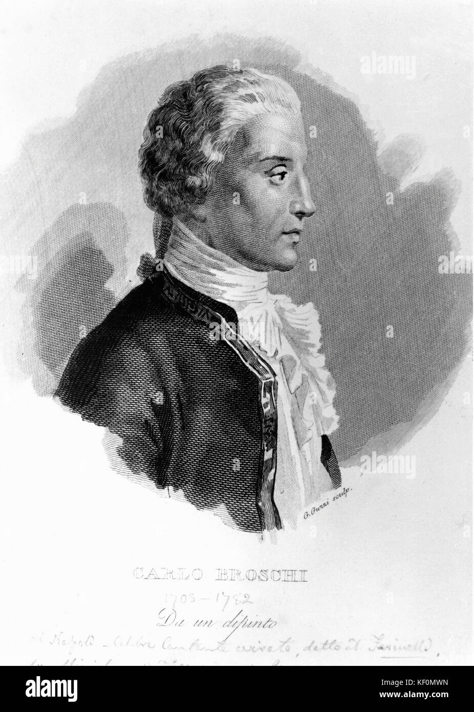 Farinelli Italian Castrat XVIII th century Stock Photo - Alamy