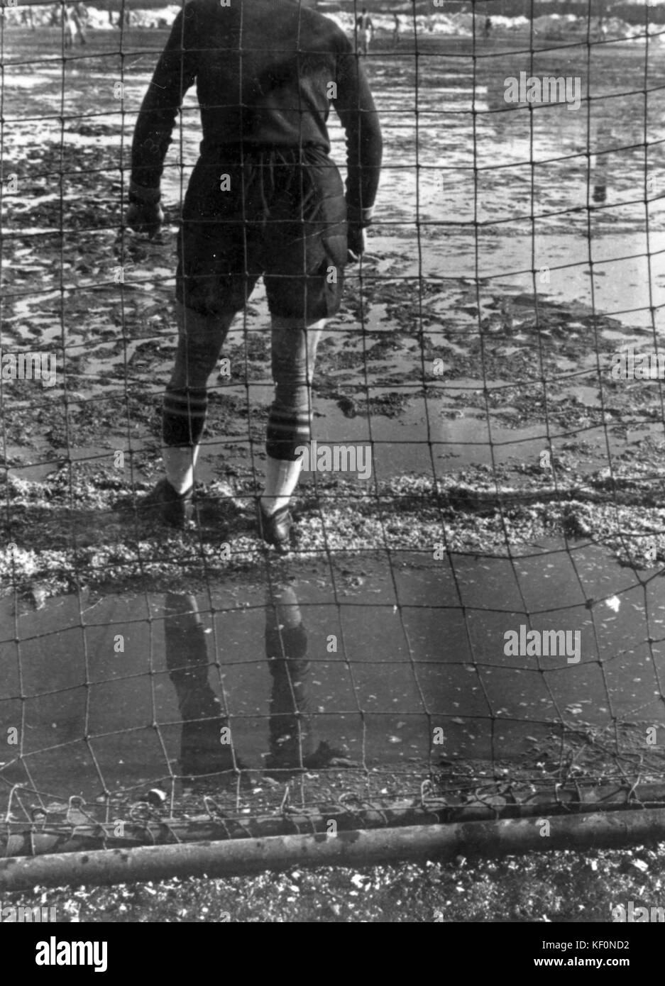 Football, reflection, snocks, goalkeeper, puddle 10463 Stock Photo - Alamy