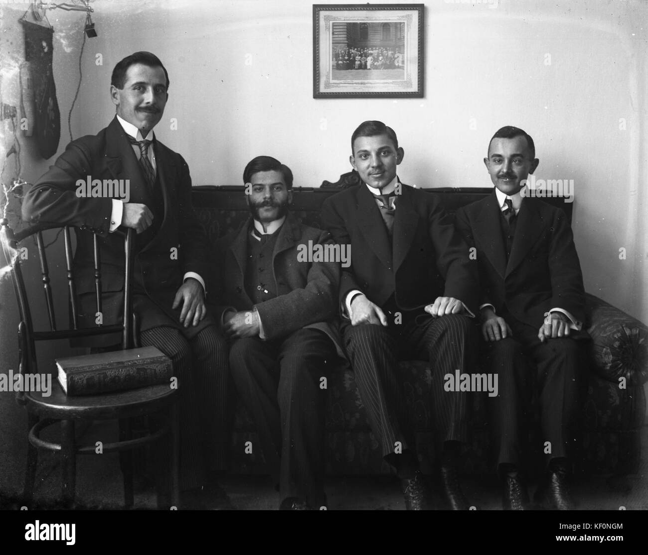 Men, moustache, tonett, book 18324 Stock Photo - Alamy