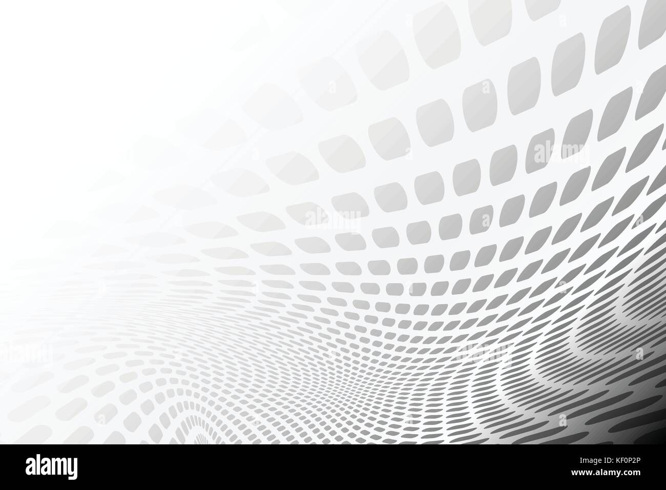 Grey ellipse pattern in perspective on white background for abstract ...