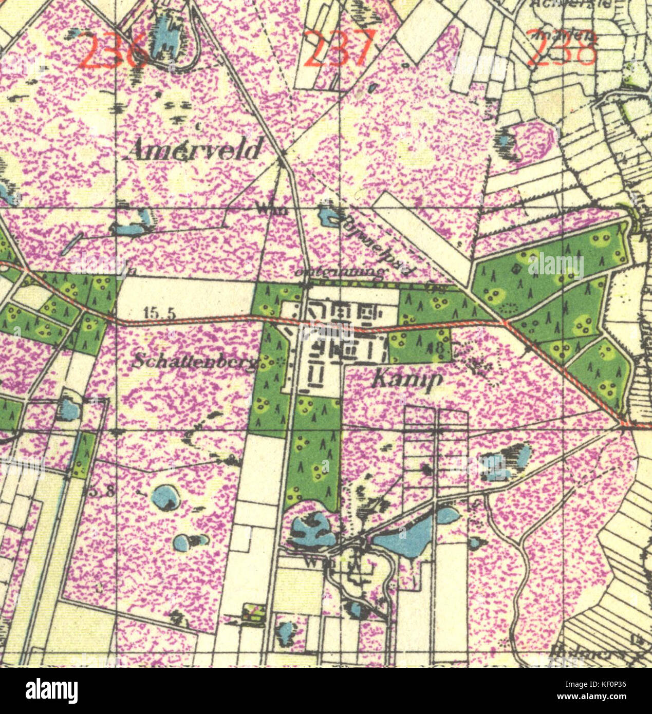 Kaart Westerbork kamp 1940 Stock Photo - Alamy